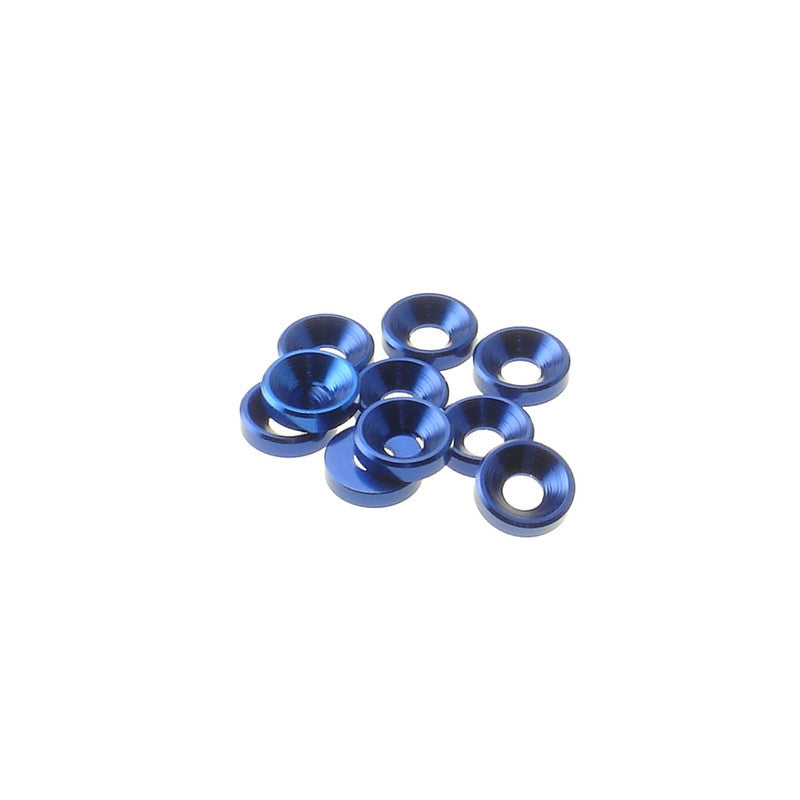 3mm Alloy Countersunk Washer [YOKOMO-Blue] - 69250 - HIRO SEIKO – Speedy RC