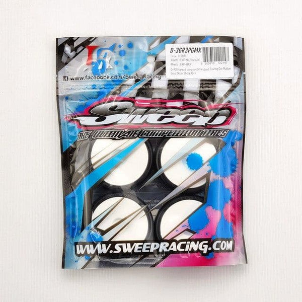 SWEEP D36-R3 High-end compound Pre-glued TC Rubber tires 24mm 36deg (4 ...
