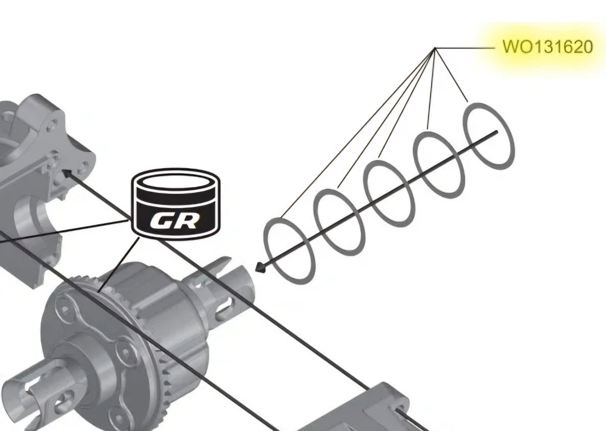 Klinik RC 1mm Solid Diff Shim Sparko F8 Buggy (10pcs) – Speedy RC