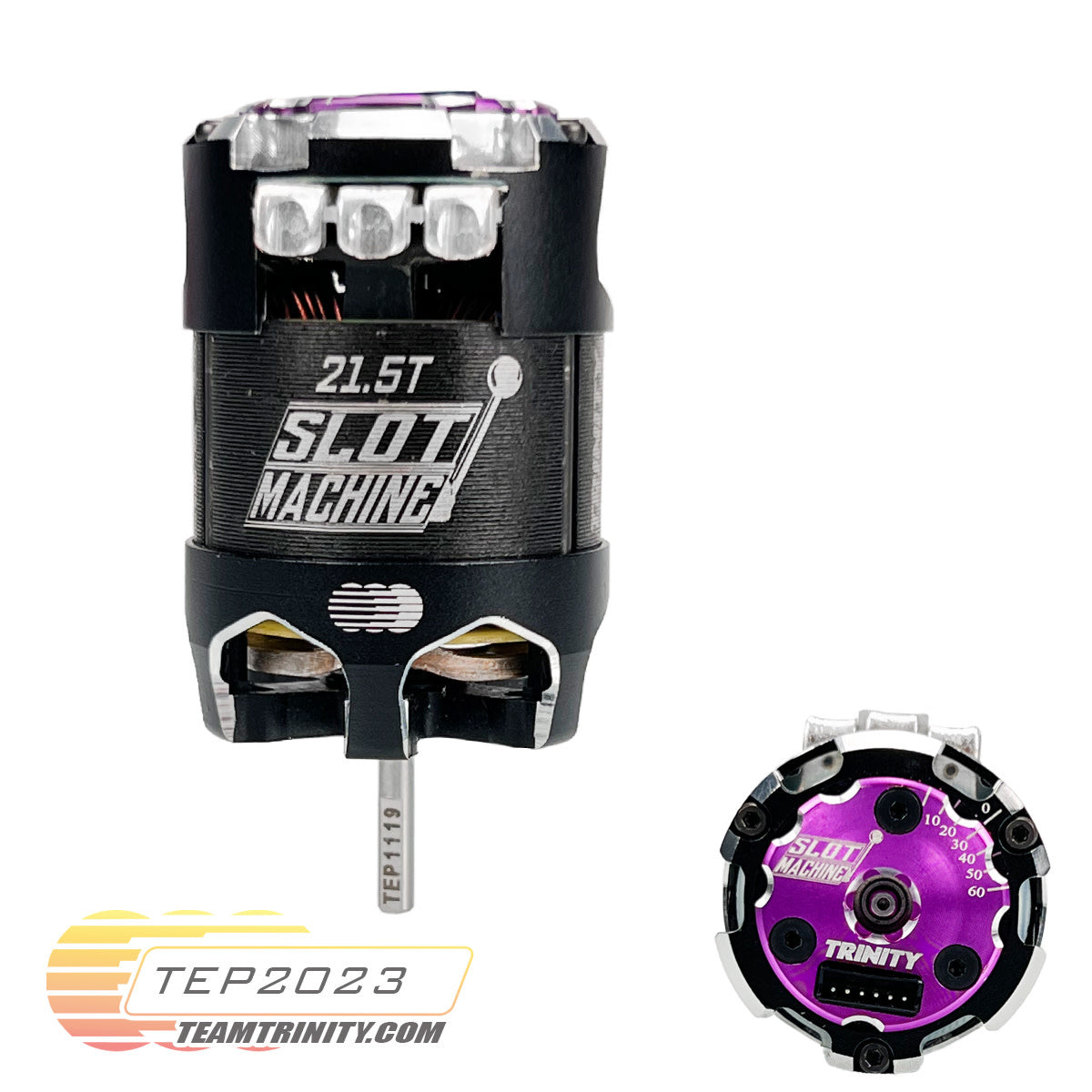 Team Trinity Slot Machine 21.5T Team Spec BL Motor w/ TEP1119 Rotor ...
