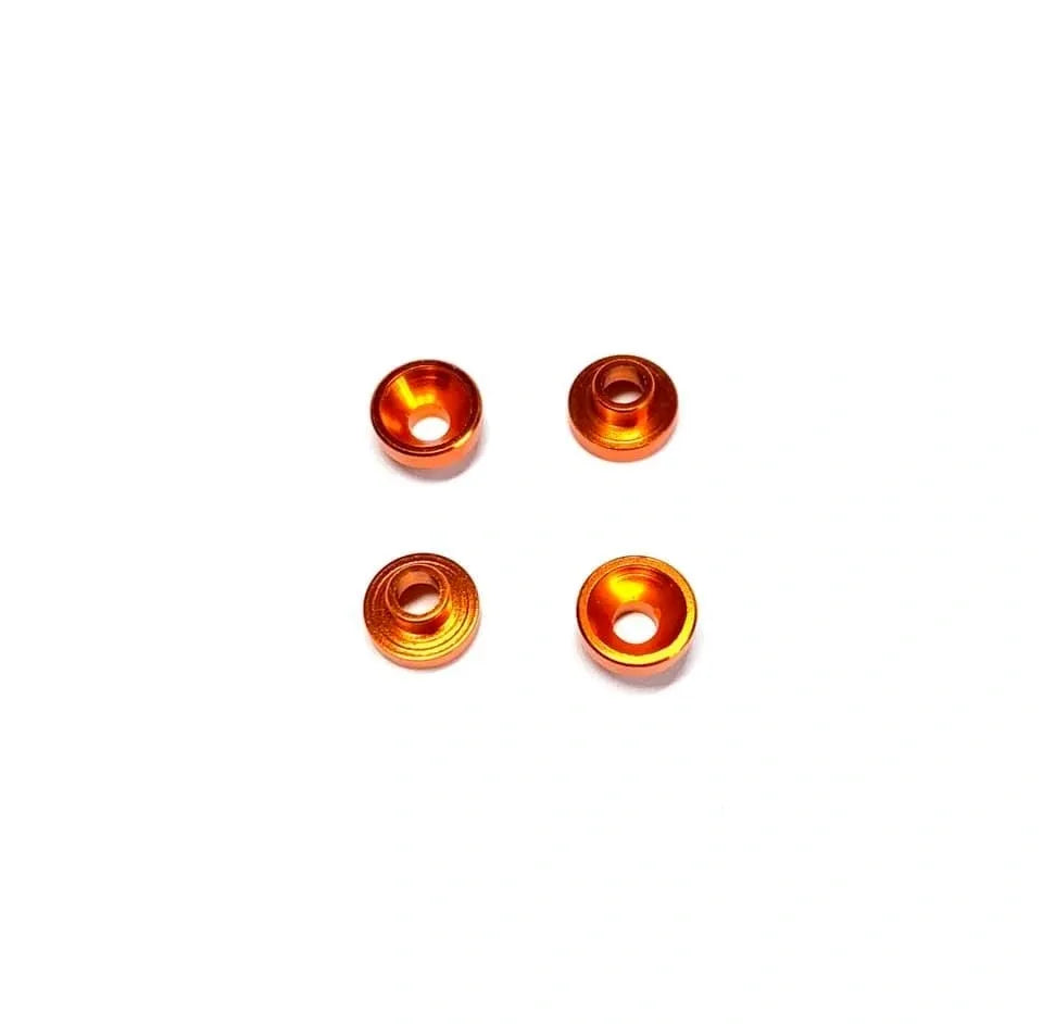 TEAM ZOMBIE Alloy Countersunk Shims For Servo Mounting (5.0mm Neck) 4 ...