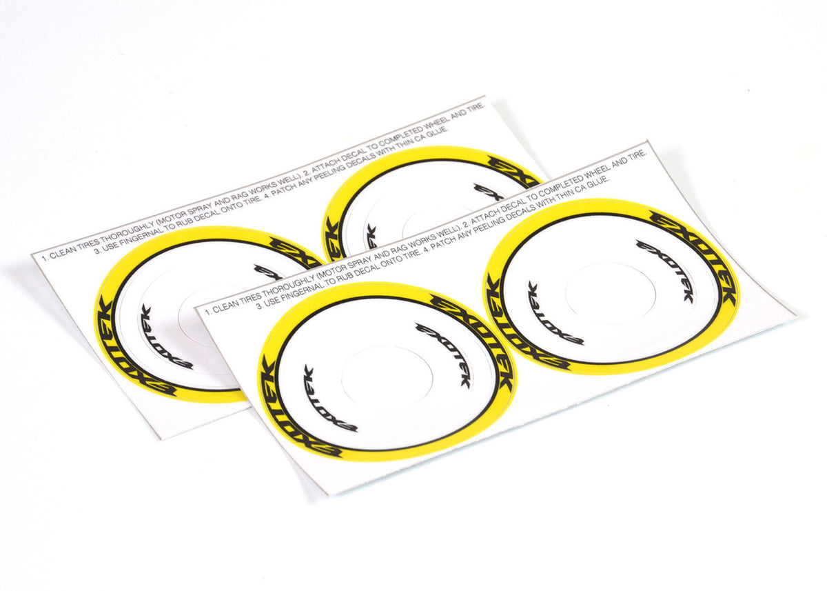F1 Tire Sidewall Stickers - Yellow (4pc) – Speedy RC