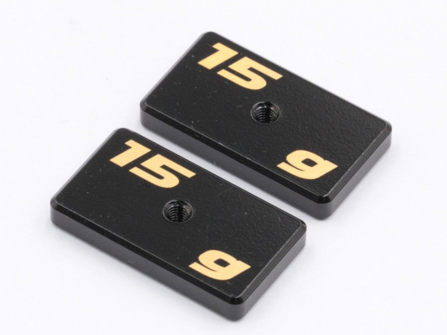 Radtec - CNC Machined Precision Balancing Chassis Weights, 15g x2, Bla ...